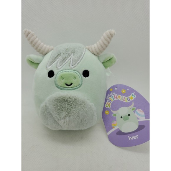 Squishmallows | Toys | Squishmallow 45 Iver Mint Green Highland Cow ...